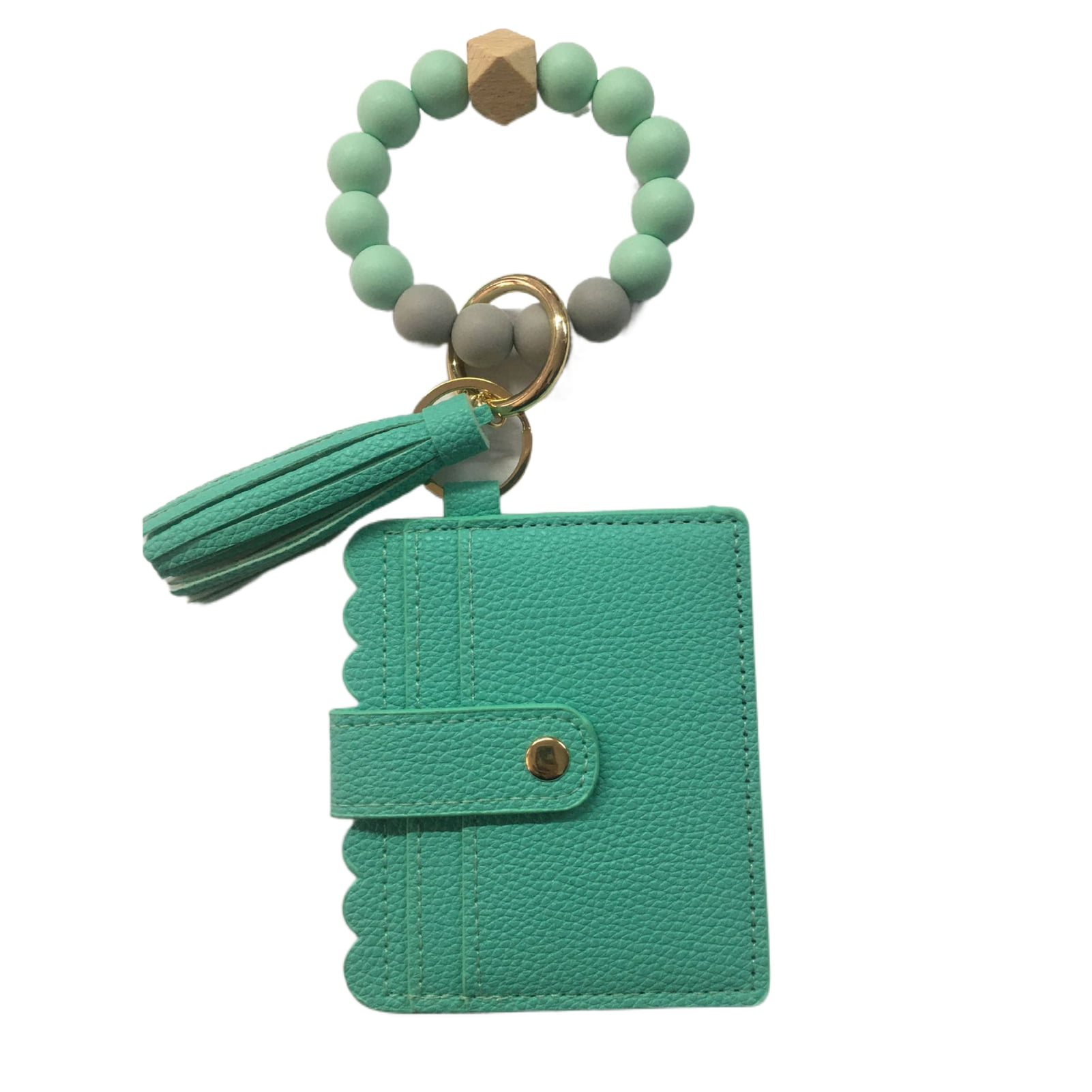 Cherryhome Wristlet Bracelet Keychain with Wallet for Women, Silicone ...