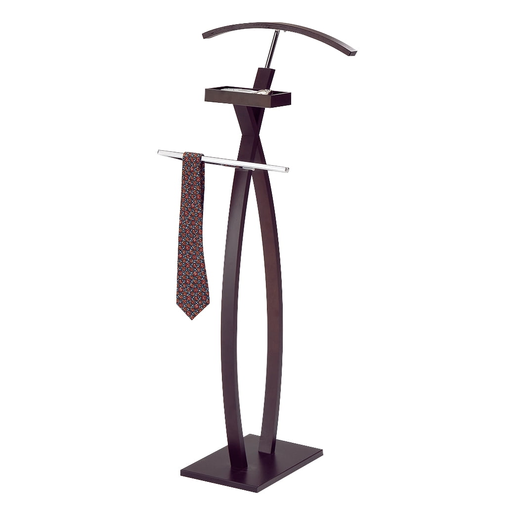 Free Shipping! Chert Modern Suit Rack Clothes Valet Stand, Walnut Wood ...