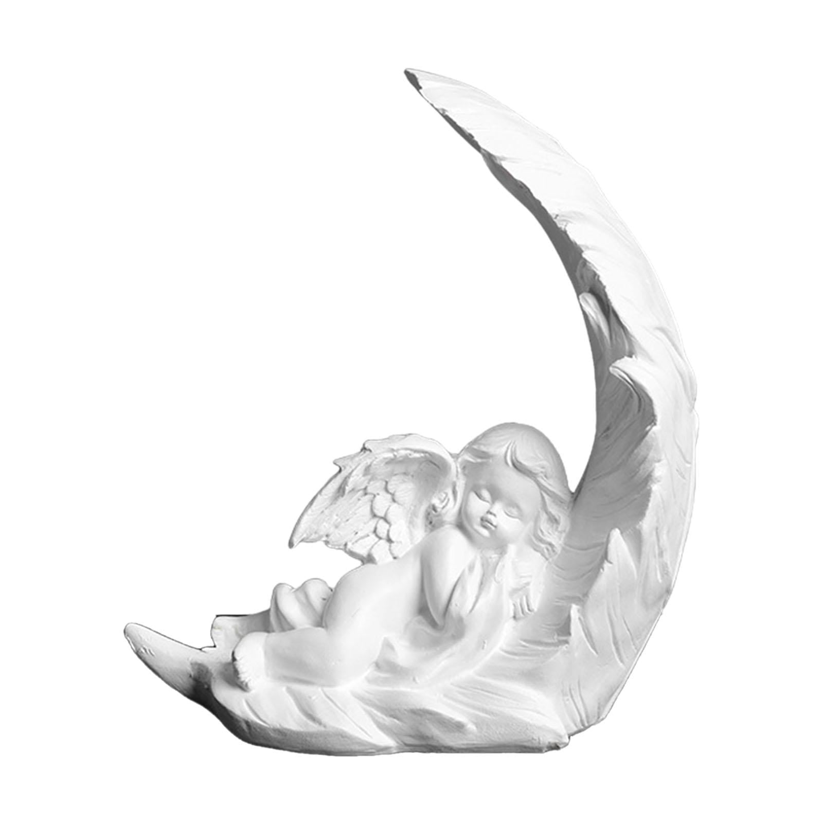 Cherub Statue Sleeping Baby Angel Statue Cherub Figure Decorative White ...
