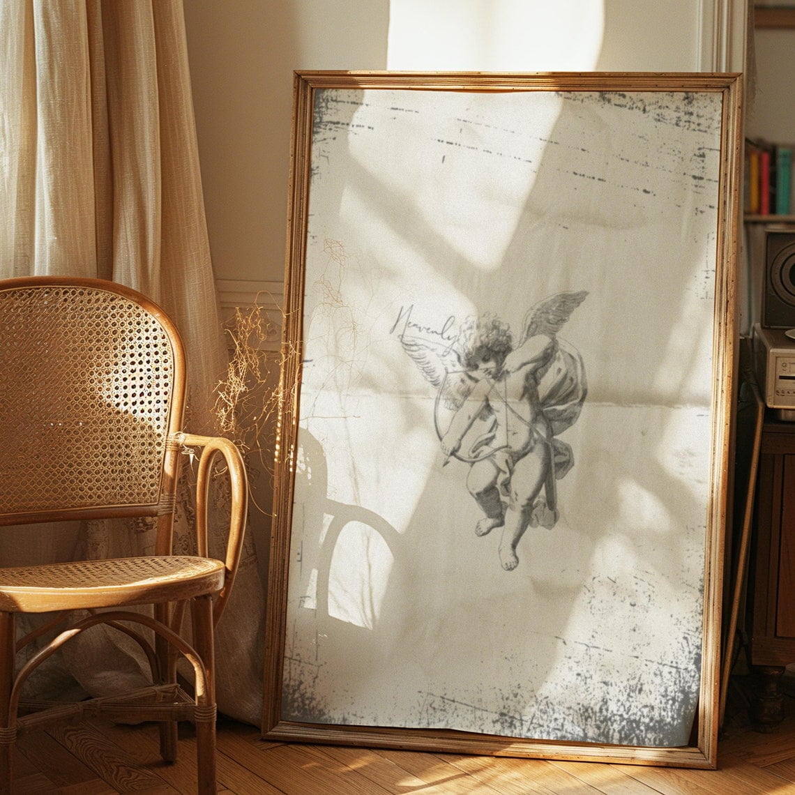 Cherubs Art Print,Heavenly Wall Art,Vintage Angel Art,Soft Girl ...