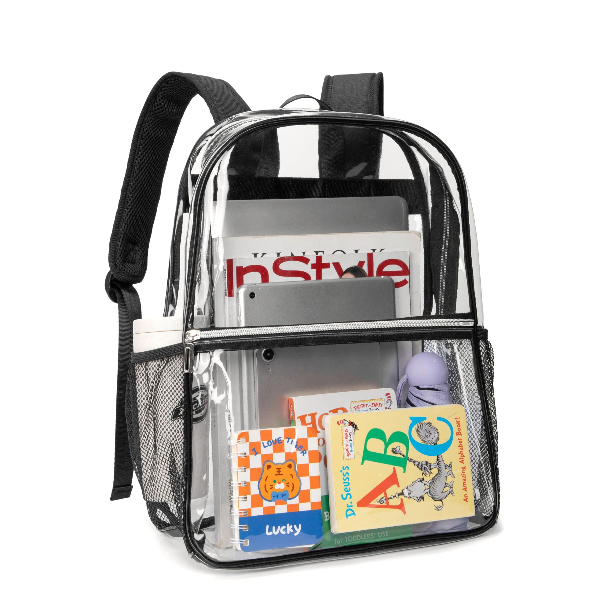 Cheruty Clear Backpack Transparent See Through Plastic Backpacks Book ...