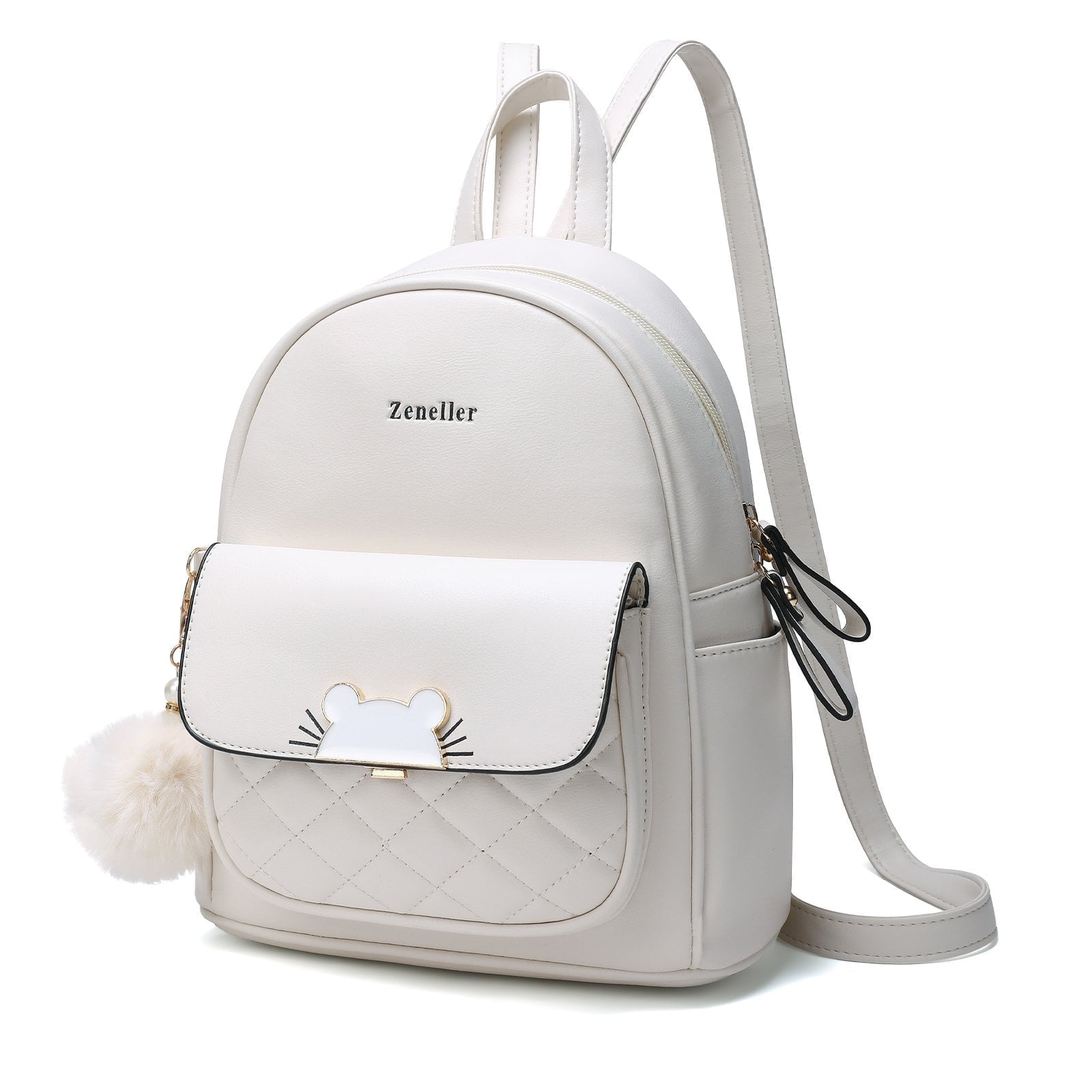 Cheruty PU Leather Mini Backpack: Large Capacity, Adult's Book & Travel ...