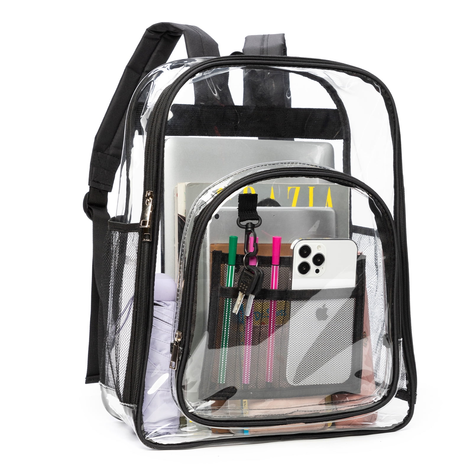 Cheruty Durable PVC Plastic Adult Book Bag: Heavy Duty Clear Backpack ...