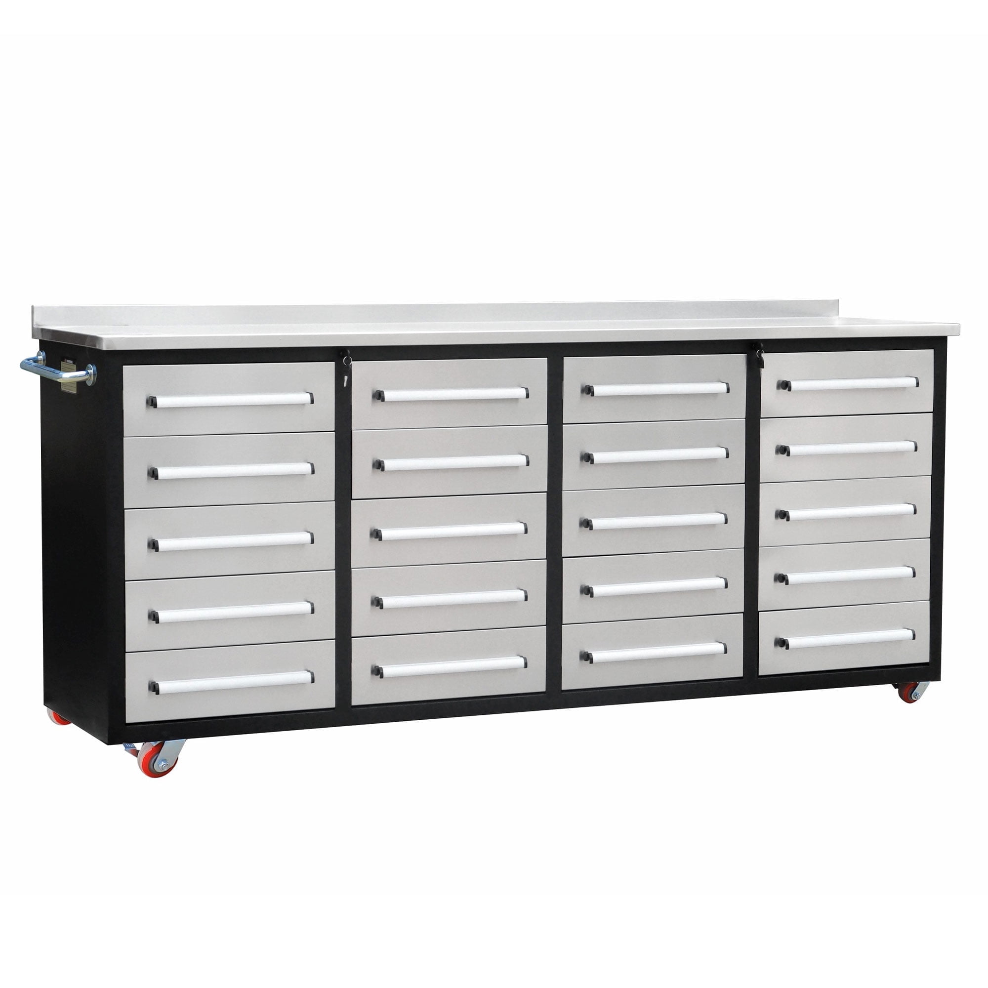 Work Bench,Heavy Duty 7FT 20-Drawers Storage Cabinets with Stainless ...
