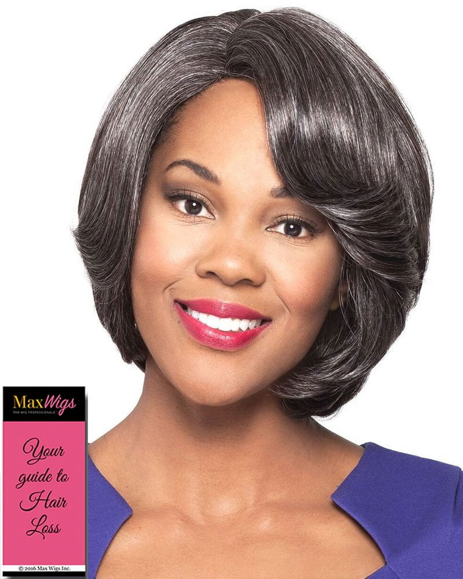 Cheryl Wig Color 4 Medium Dark Brown - Foxy Silver Short Wavy Synthetic ...