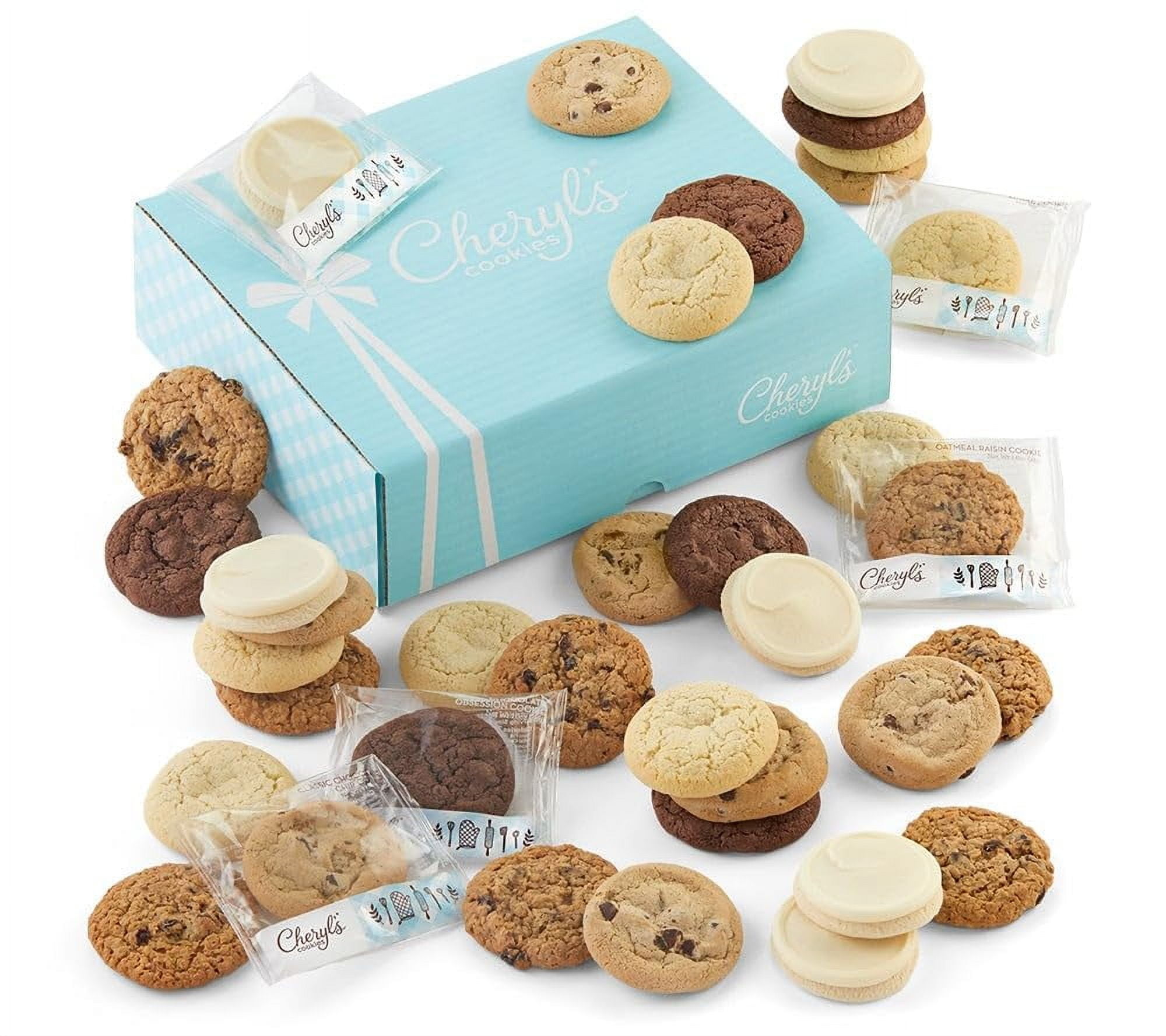 Cheryl's Cookies® Bow Gift Box with 36 Assorted Cookies, holiday ...