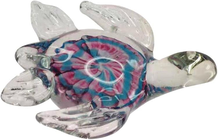 Chesapeake Bay 72620 Glass Blue and Pink Swirl Sea Turtle 4.25 Inches x ...