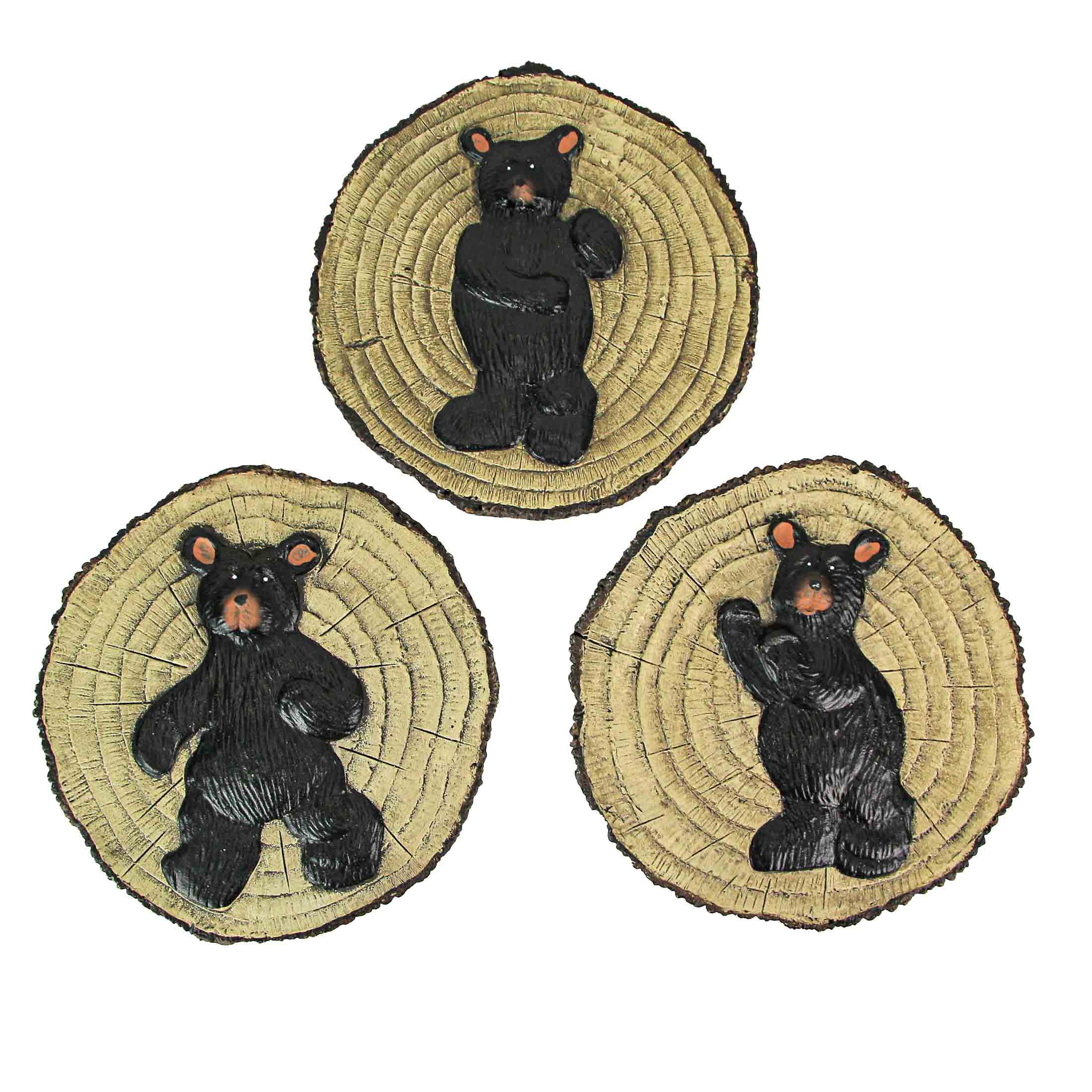 Chesapeake Bay Cement Black Bear Cubs Wall Hangings Garden Decor (Set ...