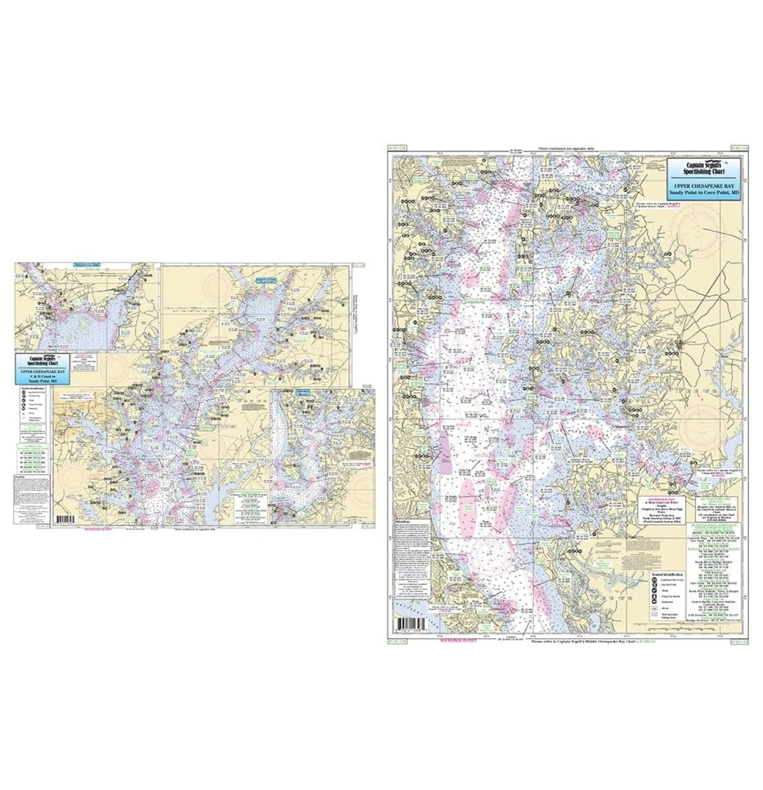 Chesapeake Bay Fishing Chart - Captain Segull's Nautical Chart CBU120 ...