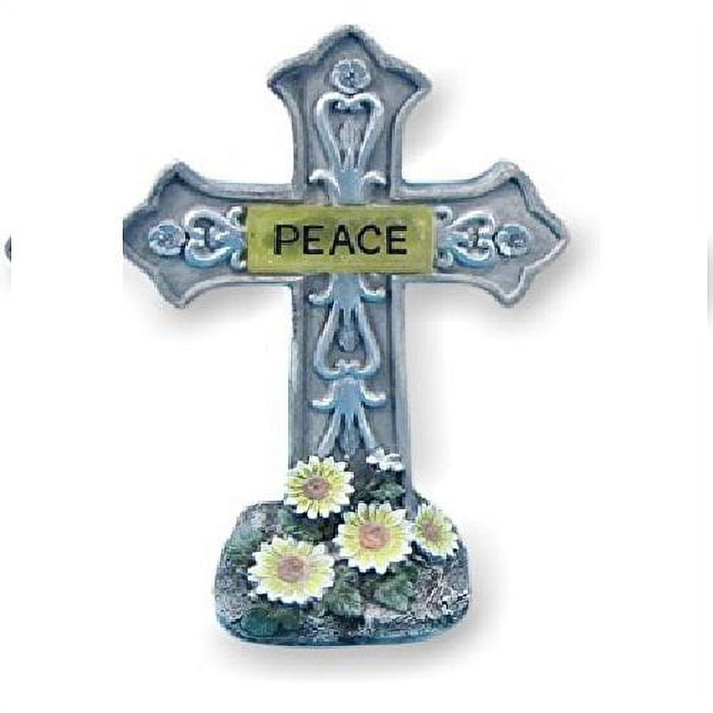 Chesapeake Bay L.E.D. Light Up "Peace" Table Cross with Base Lights up ...
