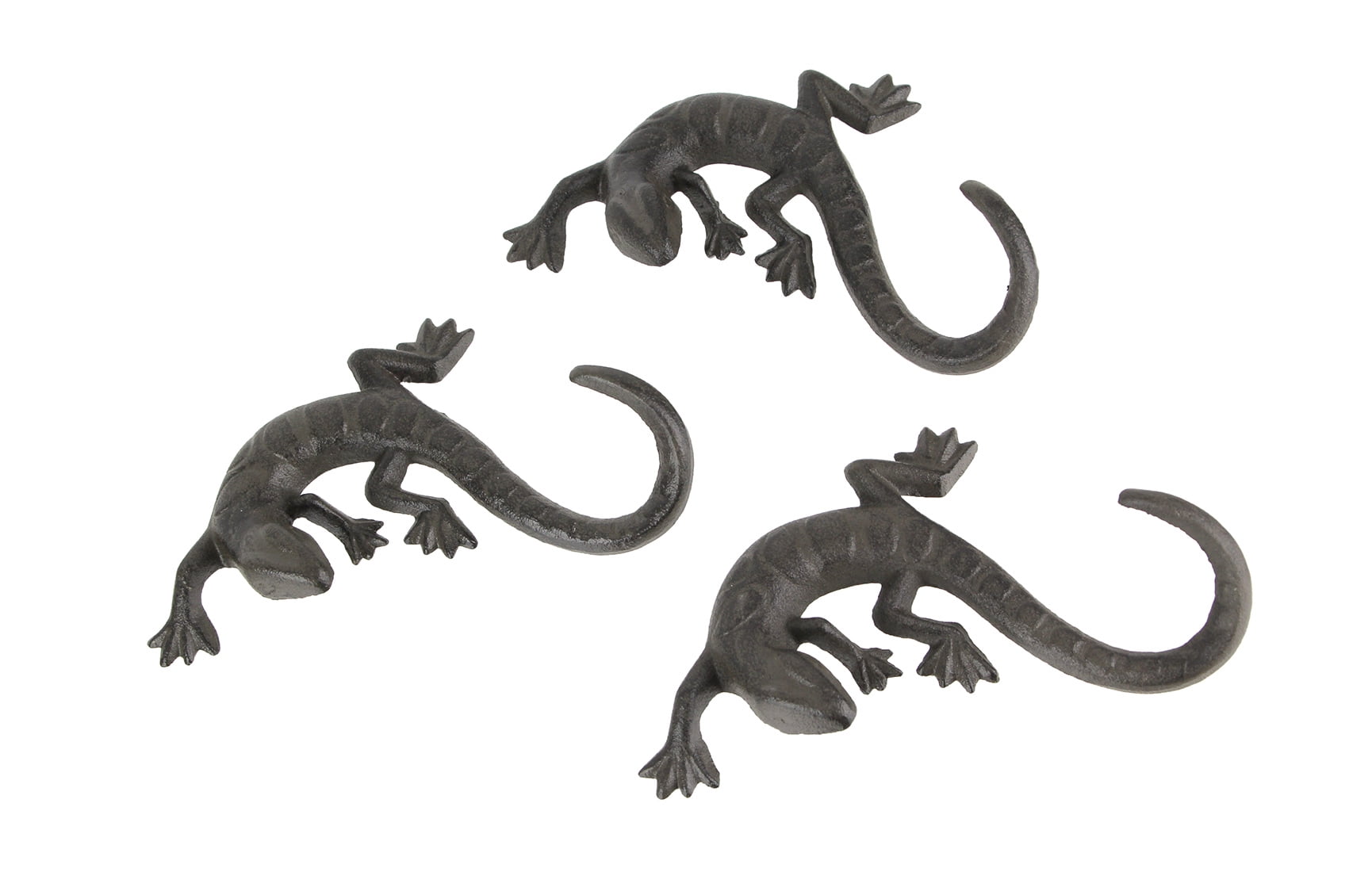 Chesapeake Bay Ltd Rustic Cast Iron Lizard Wall Hanging Tail Hooks Home ...