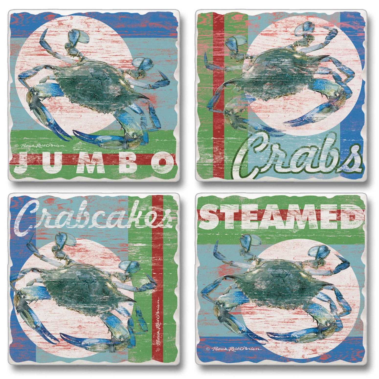 Chesapeake Bay Maryland Blue Crab Absorbent Coaster Set of 4 - Walmart.com