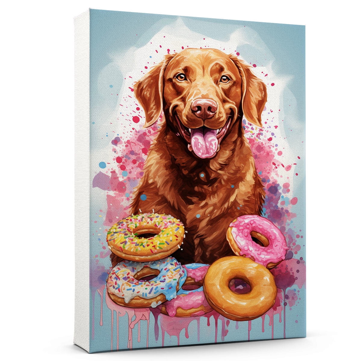 Chesapeake Bay Retriever Dog Canvas Wall Art,Pet Canvas Painting Puppy ...
