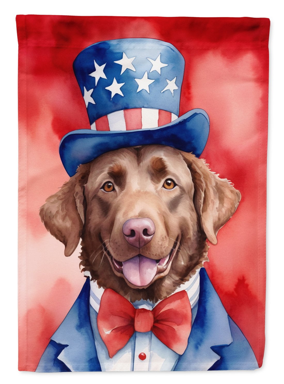 Chesapeake Bay Retriever Patriotic American House Flag 28 in x 40 in ...