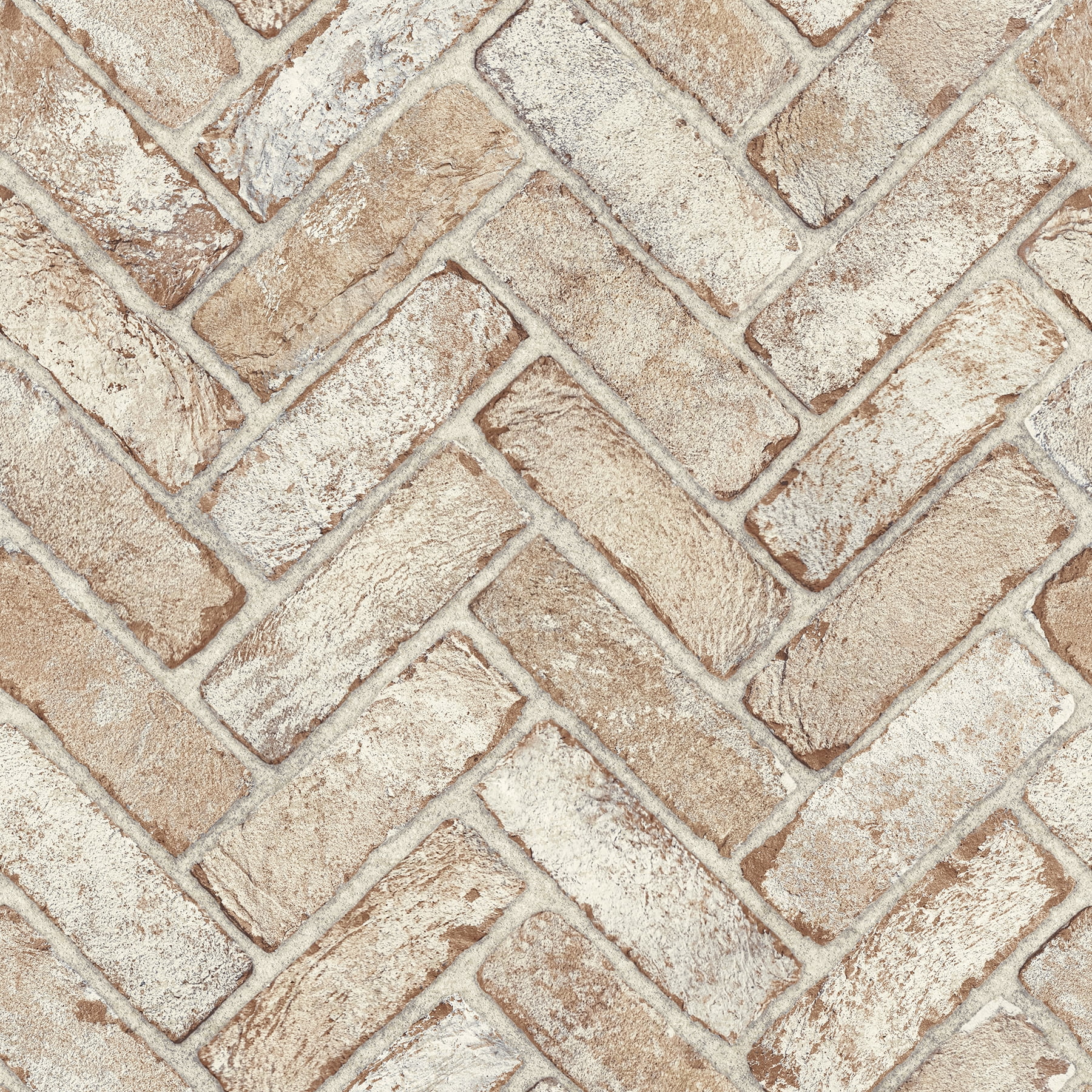 Chesapeake Canelle Rust Brick Herringbone Wallpaper - Walmart.com