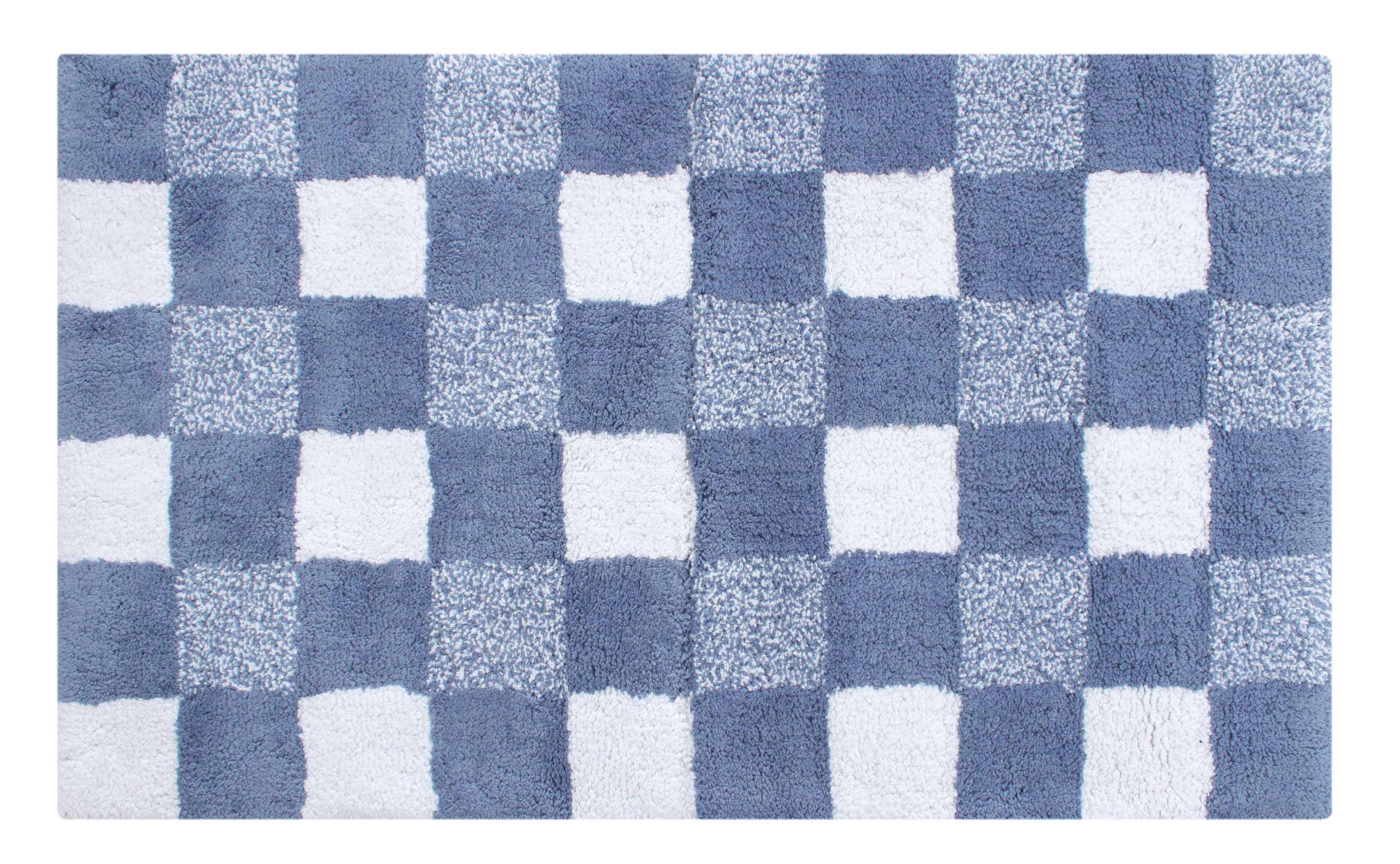 Chesapeake Cubic Bar Cotton Tufted Bath Rug 24"X40"- Ocean Blue ...