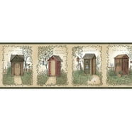 877384 Country Bath (Outhouse) Wallpaper Border HK4650bd - Walmart.com