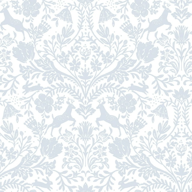 Chesapeake Forest Dance Light Blue Damask Wallpaper - Walmart.com