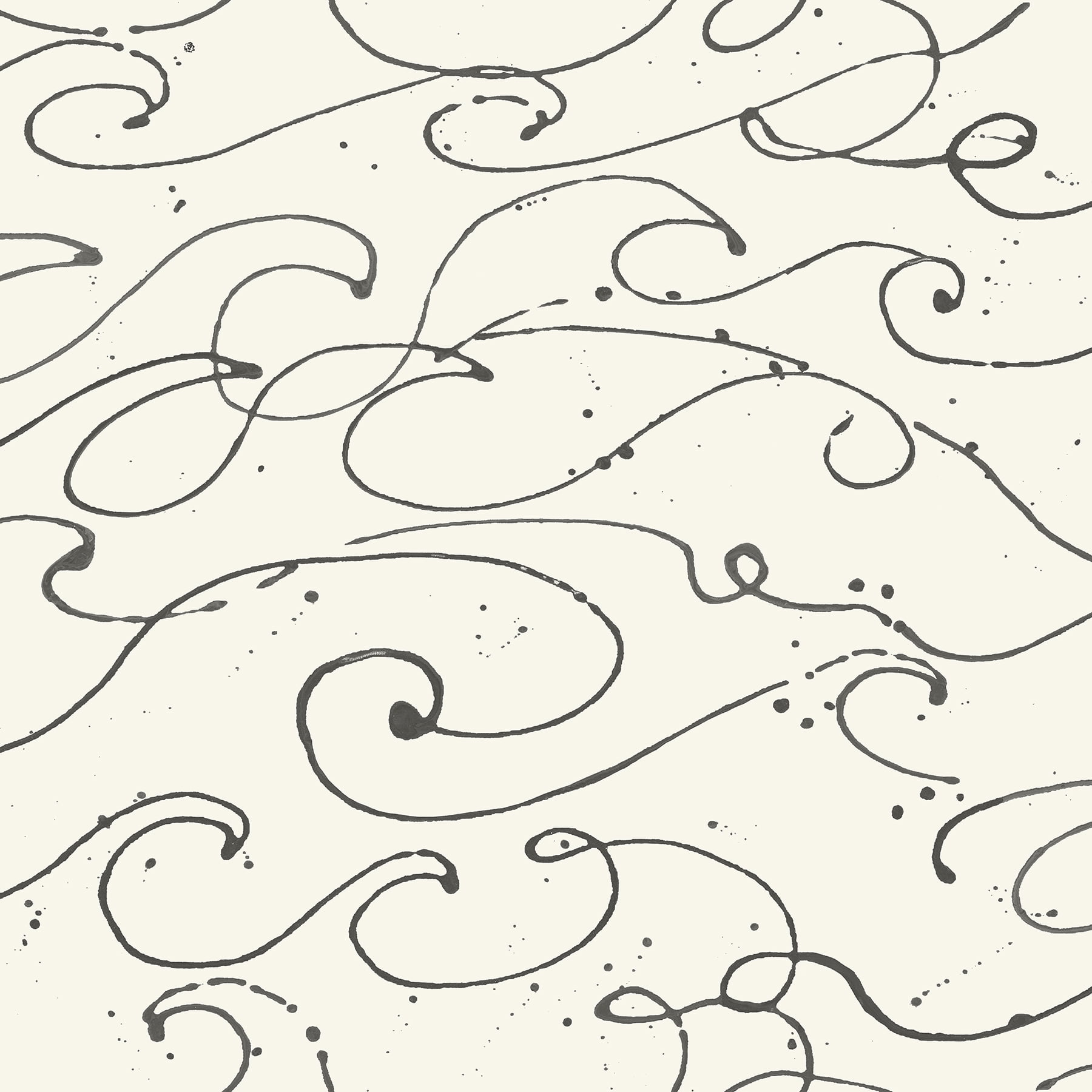 Chesapeake Kuroshio Charcoal Ocean Wave Wallpaper - Walmart.com