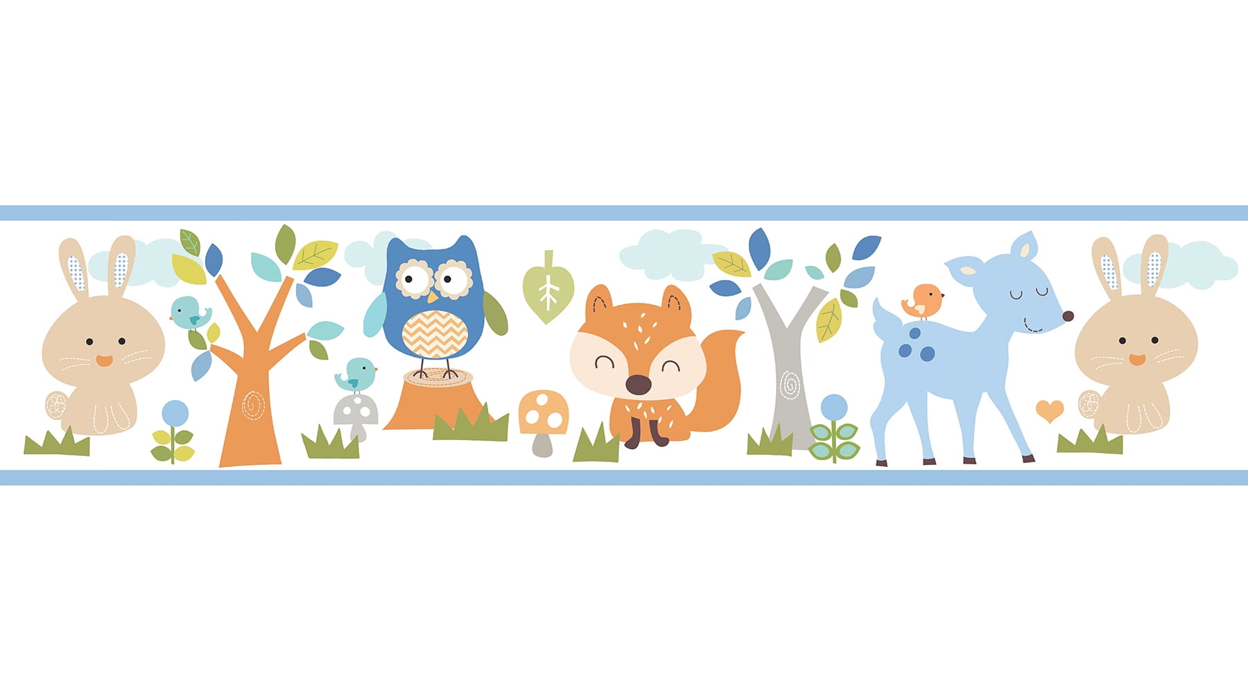 Chesapeake Leo Blue Country Club Border Prepasted Easy Walls Wallpaper ...