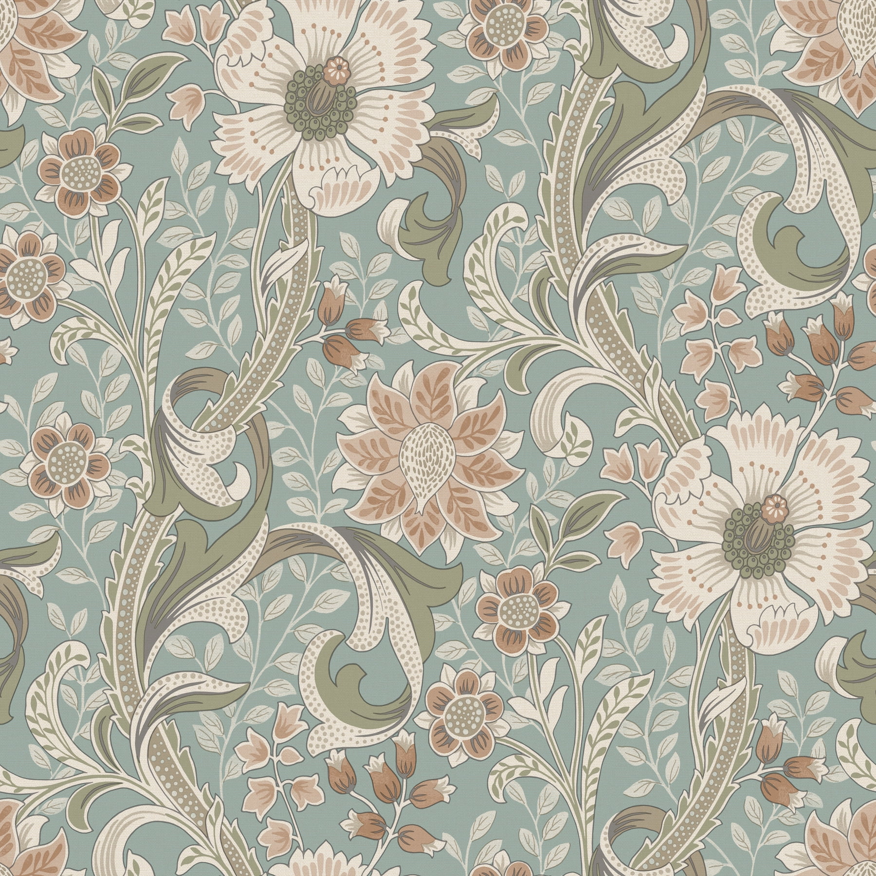 Chesapeake Liora Aqua Floral Trail Wallpaper - Walmart.com