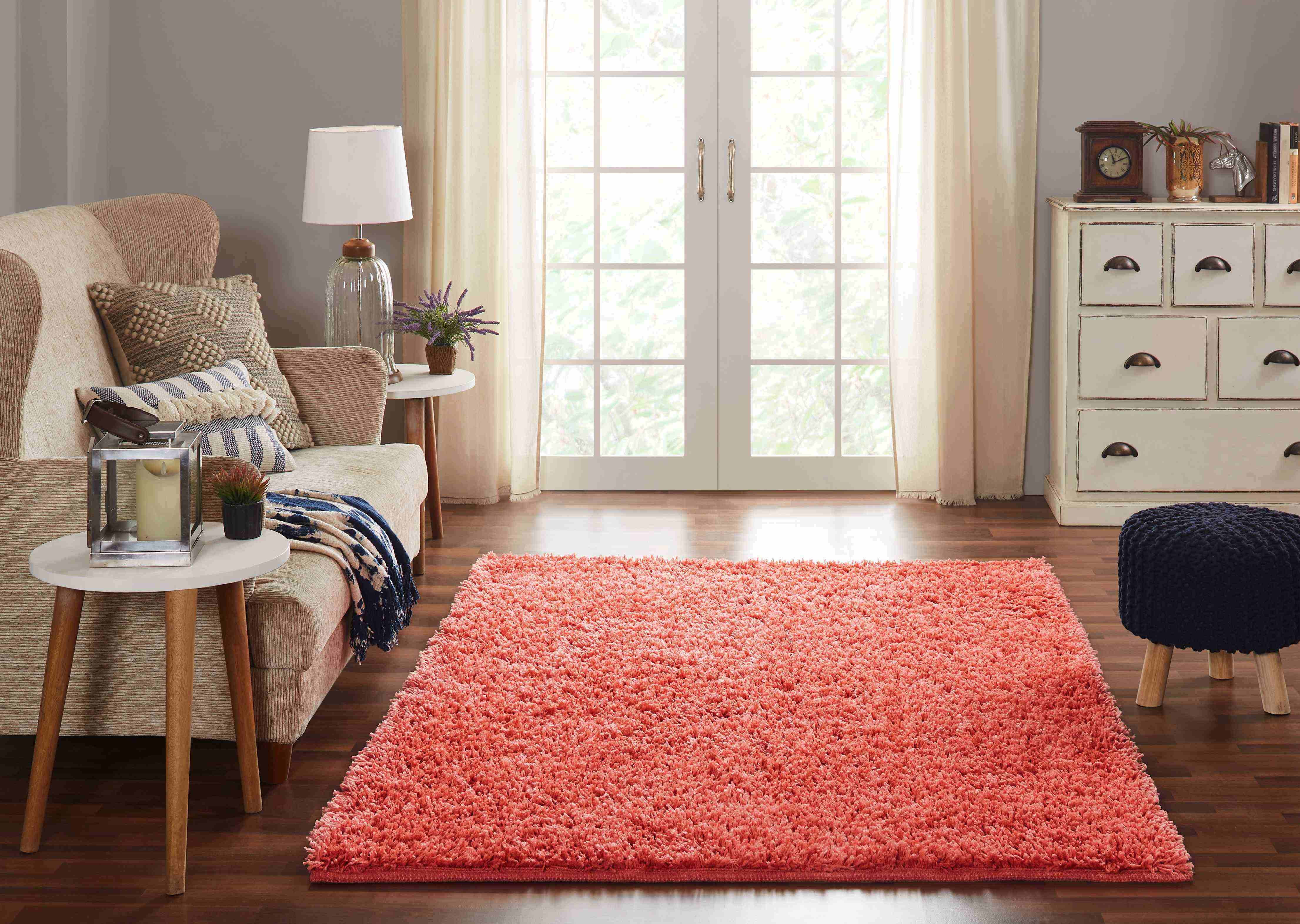 Chesapeake Microfiber Coral Shag Area Rug (5'x7') - Walmart.com