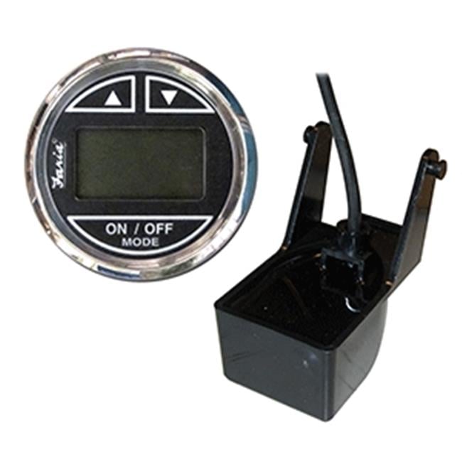 Chesapeake Stainless Steel Black 2 in. Depth Sounder with Transom Mount ...