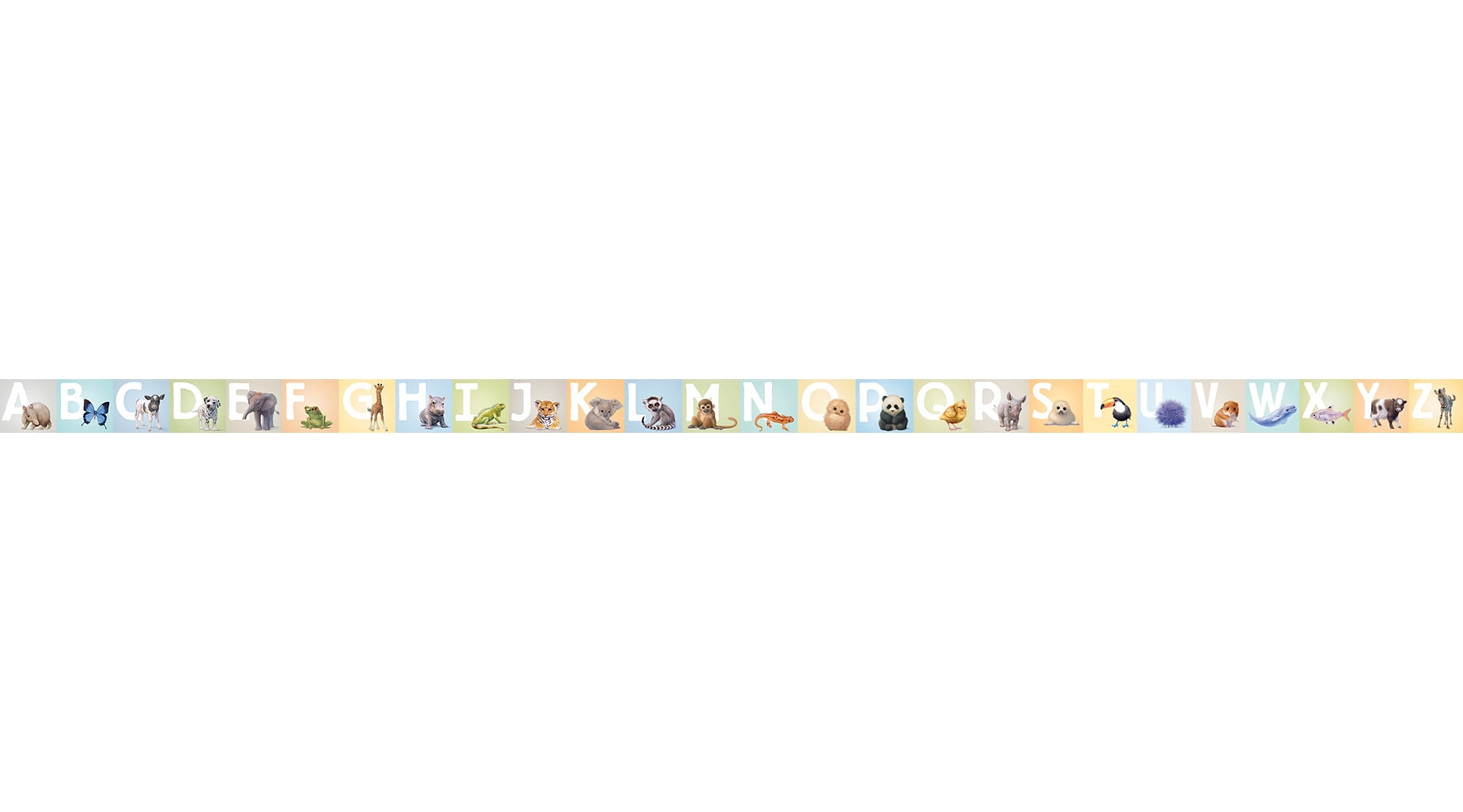 Chesapeake Taffy Blue Animal Alphabet Border - Walmart.com
