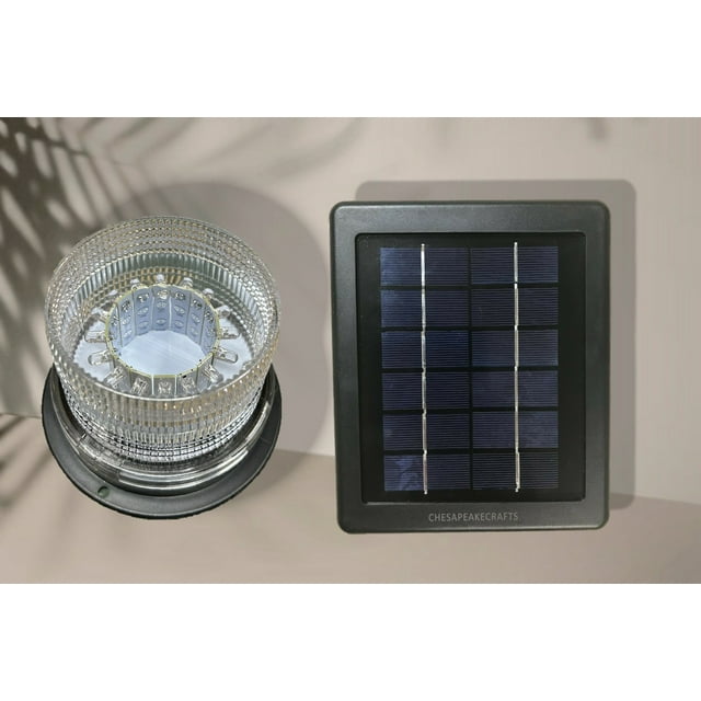 Chesapeakecrafts Solar LED Lighthouse Beacon. Multi-function: Revolving ...