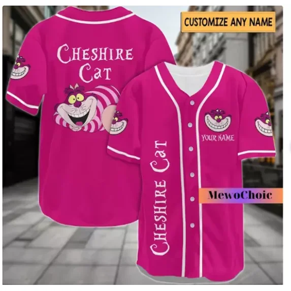 Cheshire Cat 3D Baseball Jersey Shirt HALLOWEEN GIFT CHRISTMAS GIFT ...