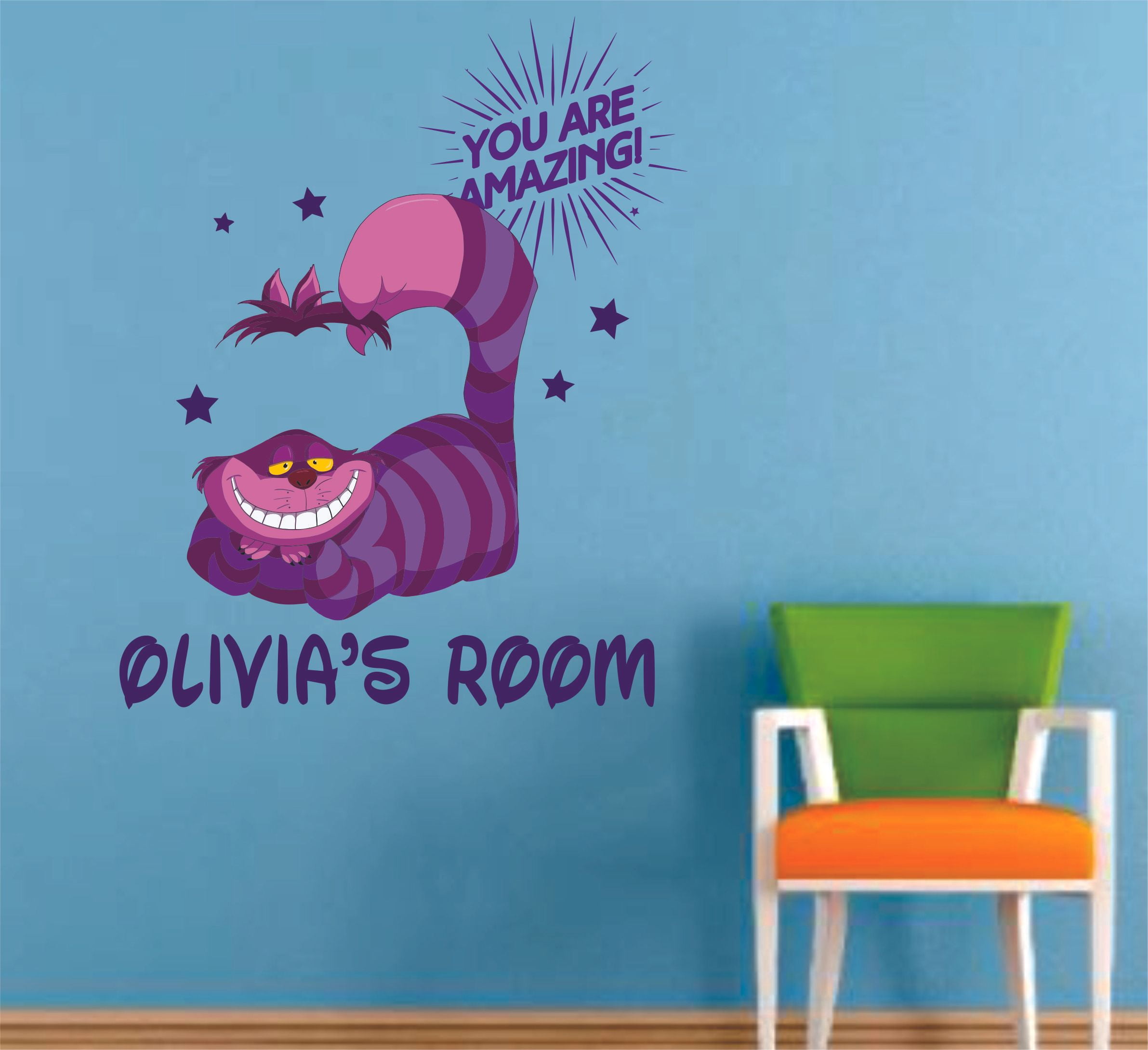 Cheshire Cat Alice Amazing Cartoon Customized Wall Decal - Custom Vinyl ...