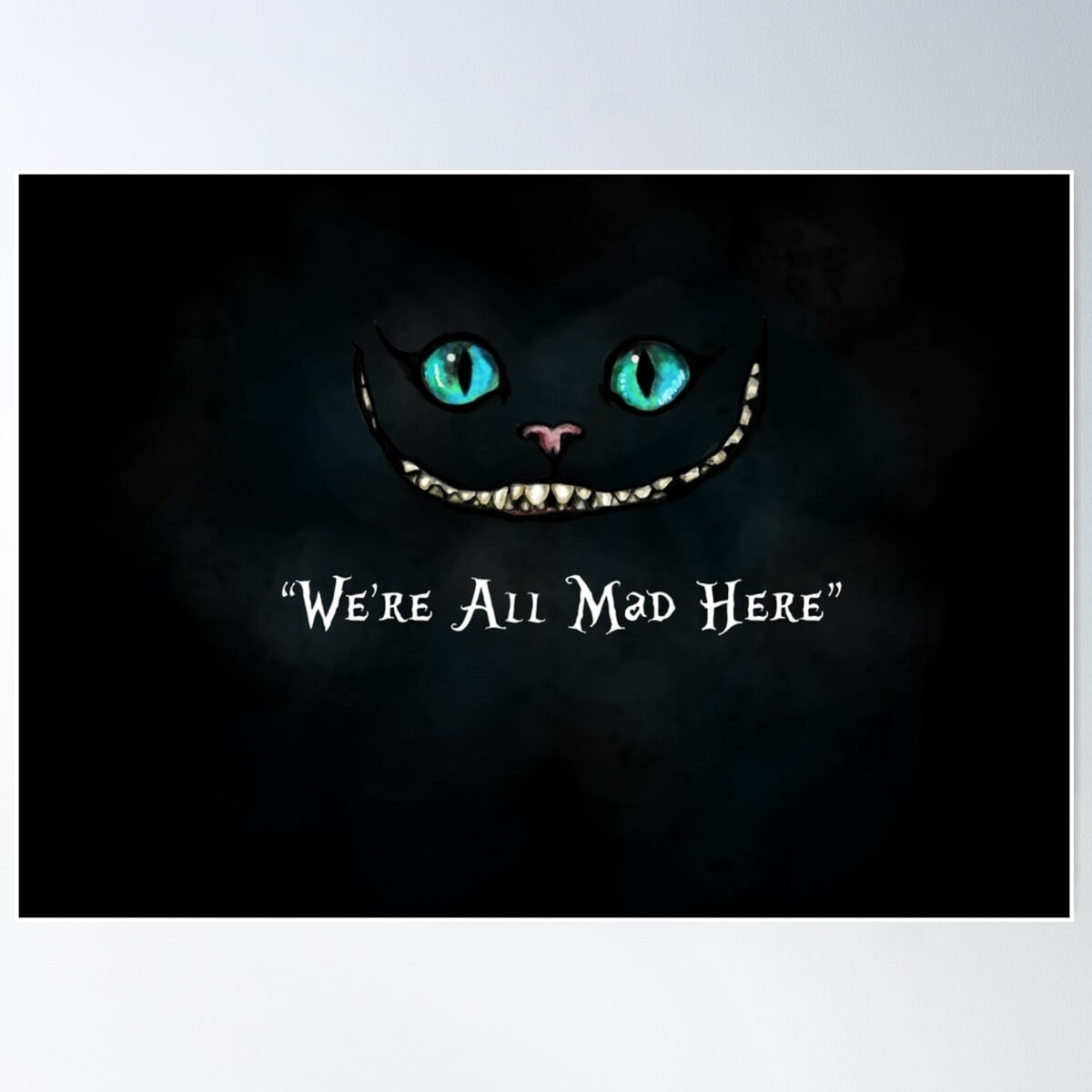 Cheshire Cat Poster Wall Art, Modern Wall Decor For Living Room Bedroom, 18x24 UNFRAMED ...