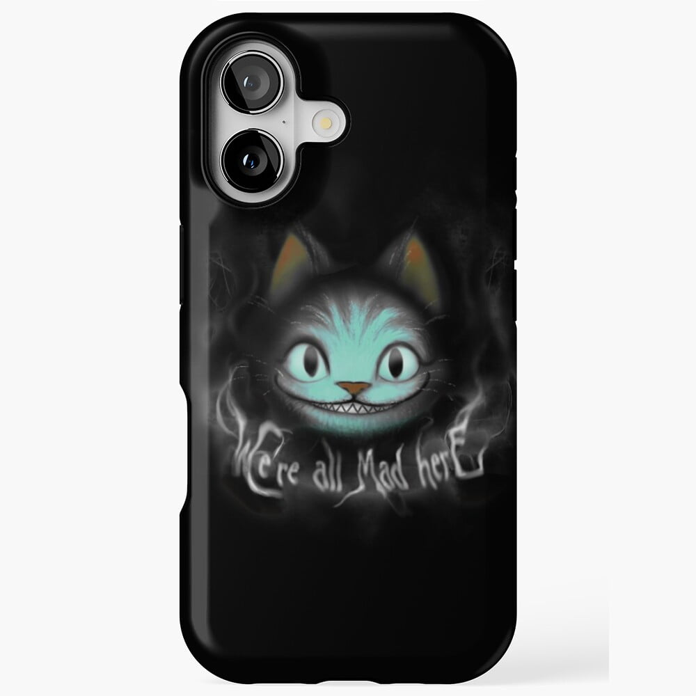 Cheshire Cat We’re All Mad Here Purple Glow Mystic Wonderland Case with ...