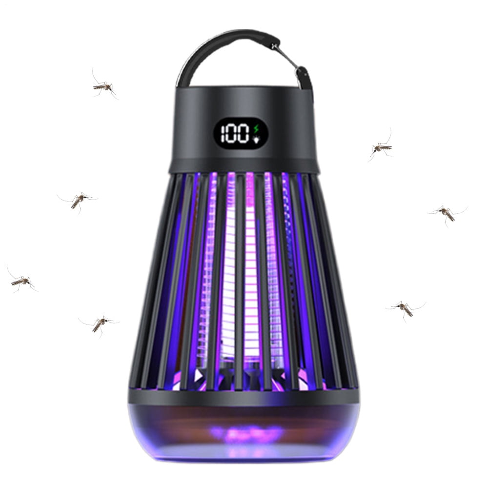 Chesmono Fly Zapper Outdoor Purple Light Flying Zapper Rechargeable ...
