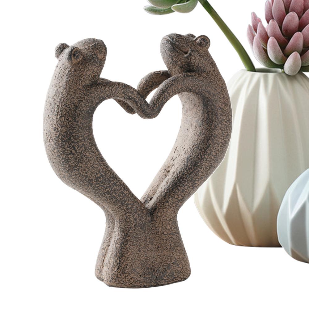 Chesmono Frog Garden Statues Resin Couple Frog Statue Cute Garden Frog ...