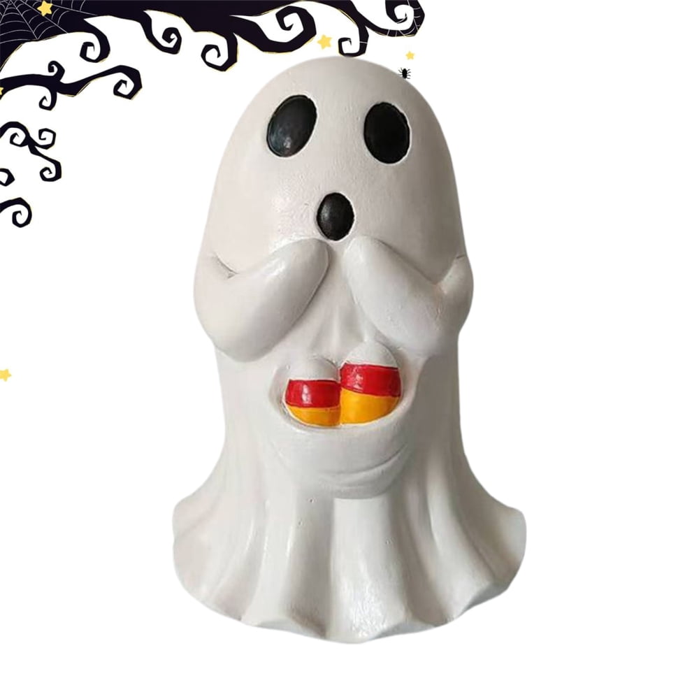 Chesmono Ghost Statue Ghost Desktop Ornament Cute Halloween Figurine ...
