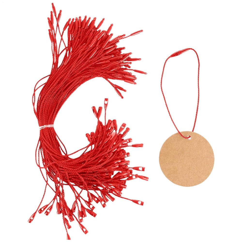 Chesmono Hangable Tag String 100X Snap Lock Pins Loop Tag Fastener ...