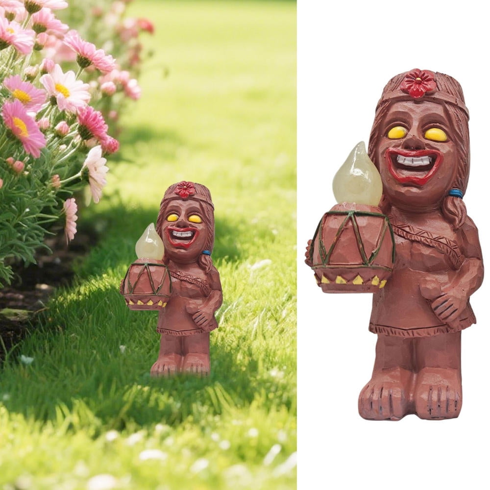 Chesmono Hawaii Statue with Solar Light Outdoor Solar Statue Hawaii ...