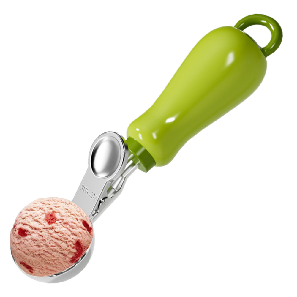 Chesmono Ice Cream Scooper Reboundable Stainless Steel Food Scoop ...