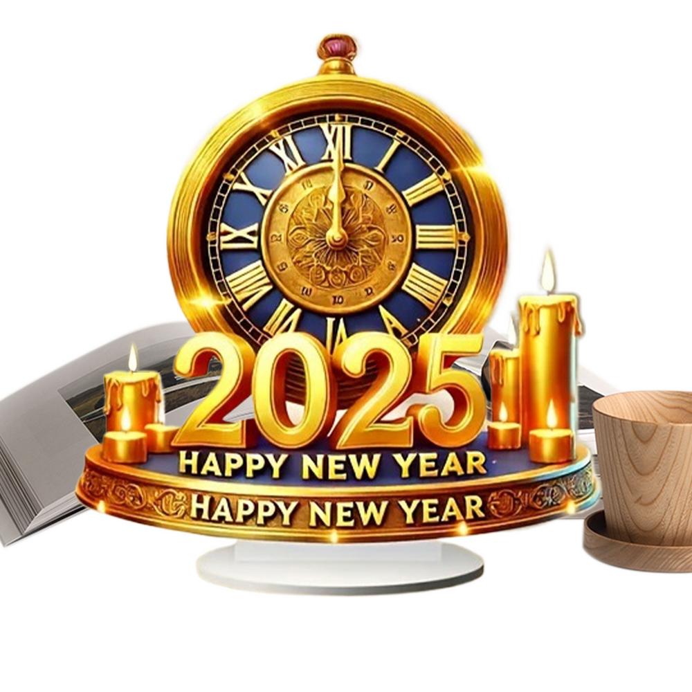 Chesmono New Year Table Decorations Clock Ornament Spring Festival ...