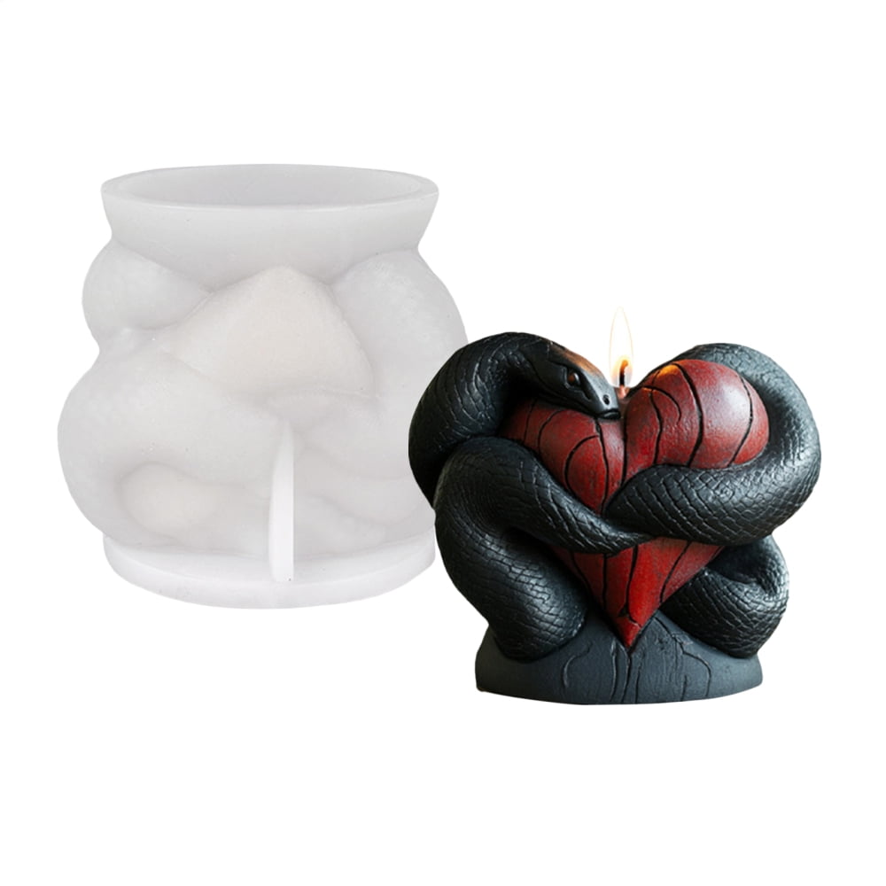 Chesmono Silicone Candle Resin Mold 3D Snake Winding Shape Silicone ...