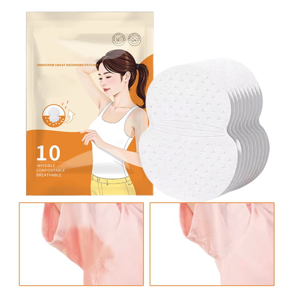 Chesmono Underarm Sweat Pads for Women Invisible 10 Pieces Sweat Pads ...