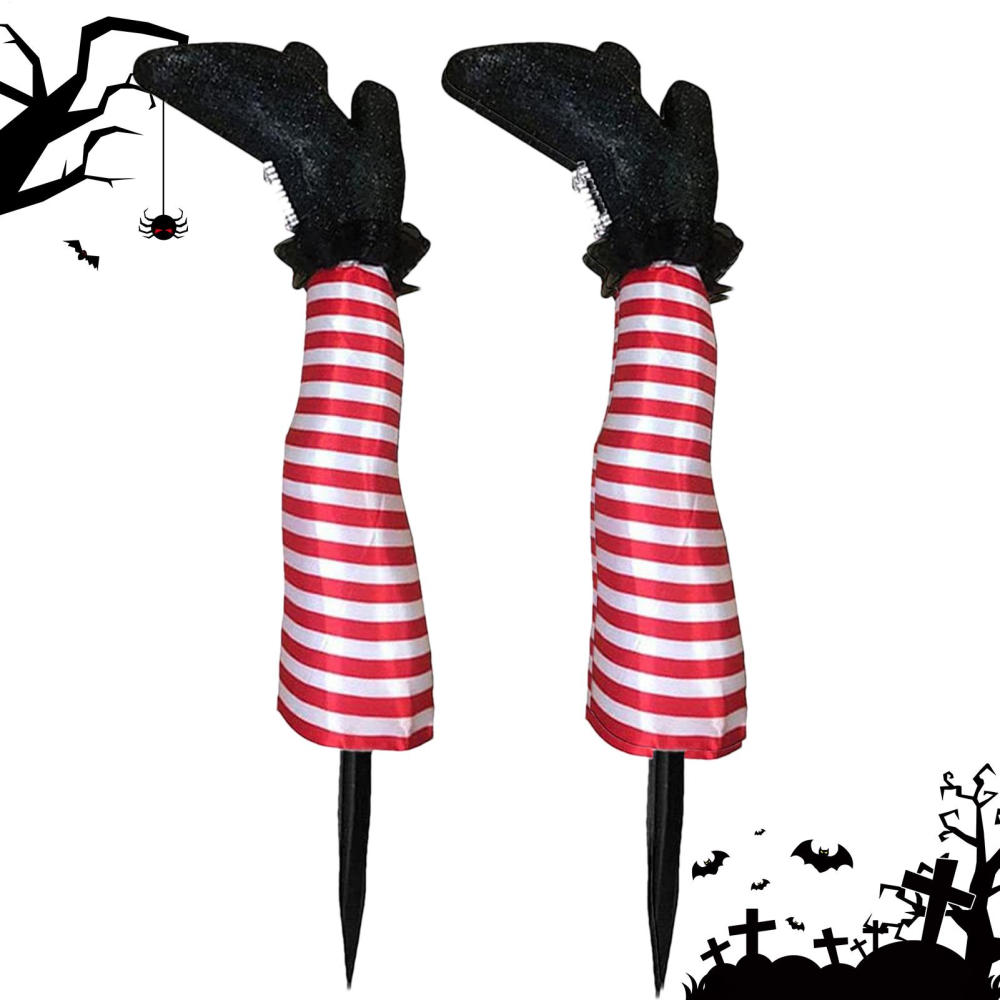 Chesmono Witch Legs Stakes Upside Down Witch Legs Decorations Halloween ...