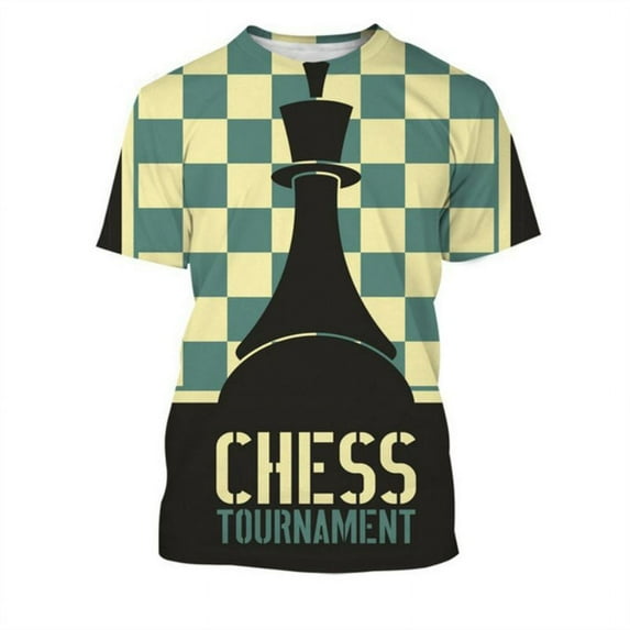 Chess 3d Printed Fashion Summer Men's T-Shirt Casual Short Sleeve O ...