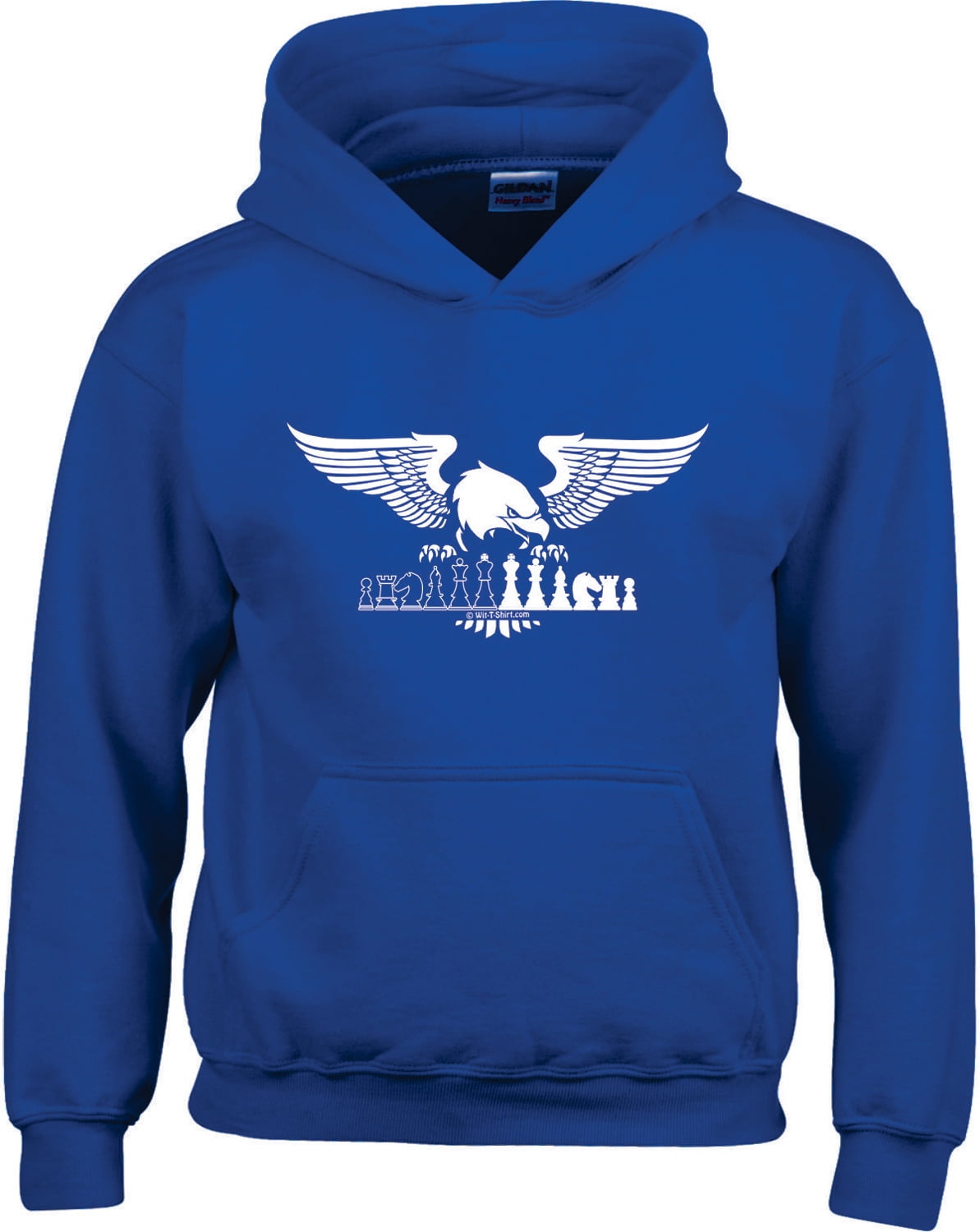 Chess All American Chess Eagle in white ink; Chess Hoody, Men Women ...