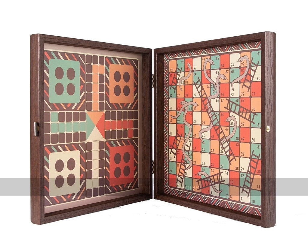 Chess, Backgammon, Ludo, Snakes and Ladders Wooden Games Compendium ...