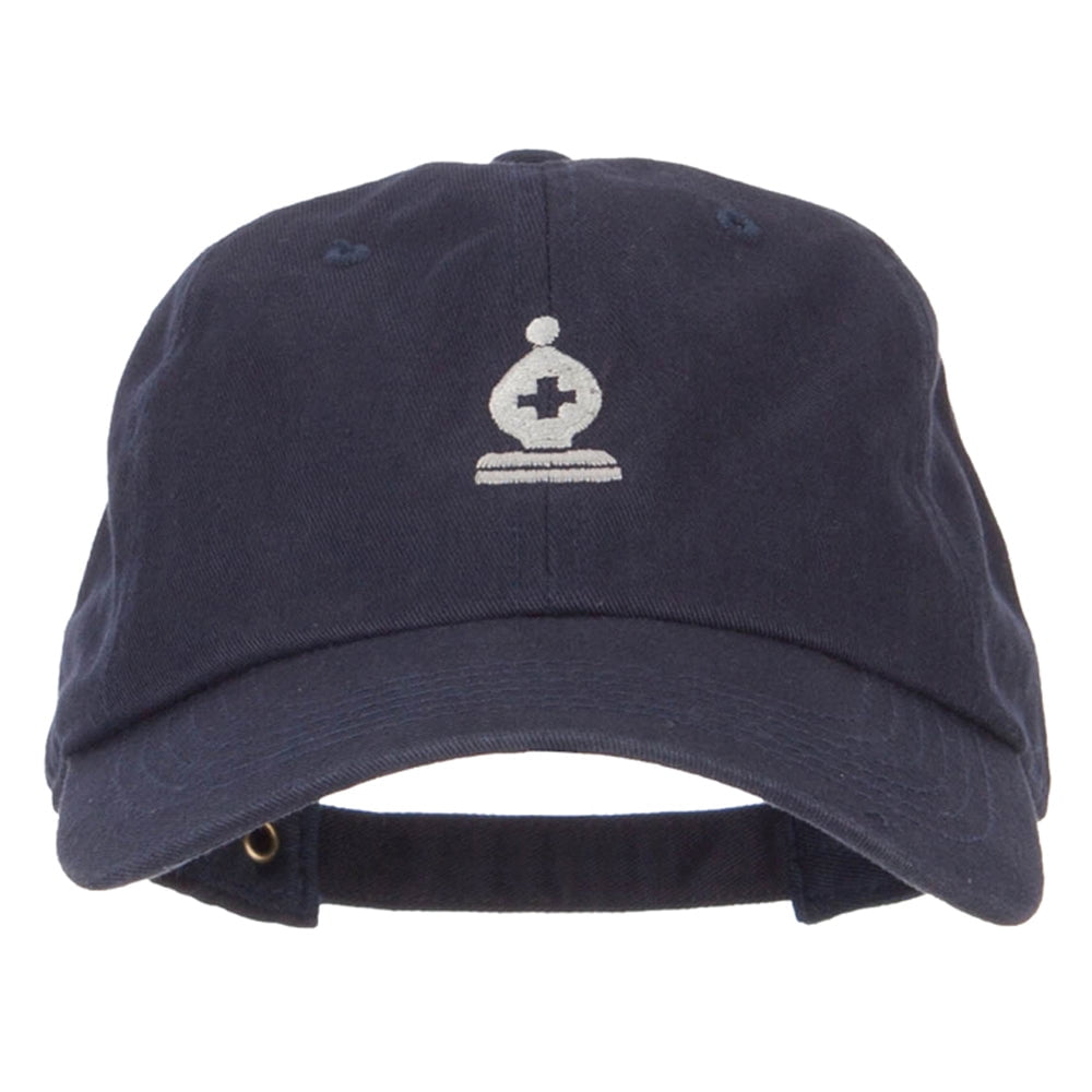 Chess Bishop Embroidered Unstructured Washed Cap - Navy OSFM - Walmart.com
