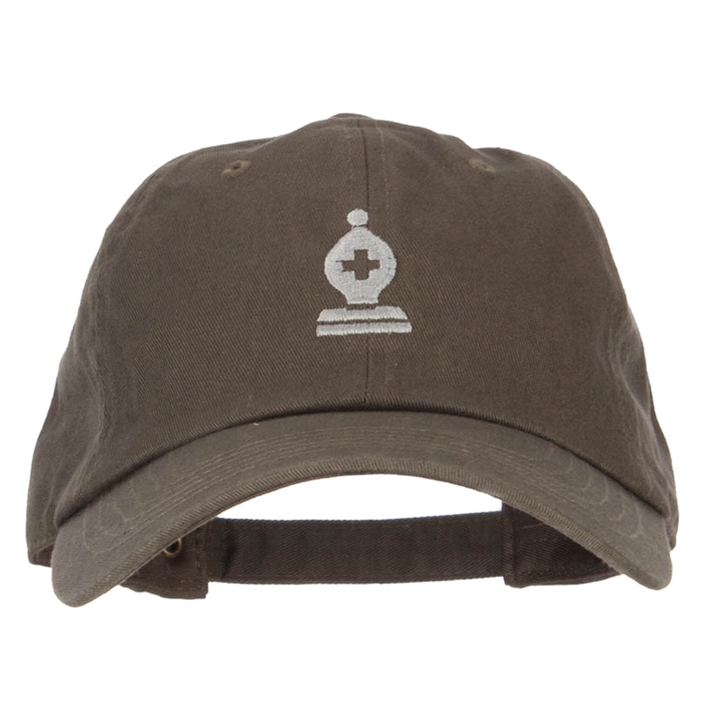 Chess Bishop Embroidered Unstructured Washed Cap - Olive OSFM - Walmart.com