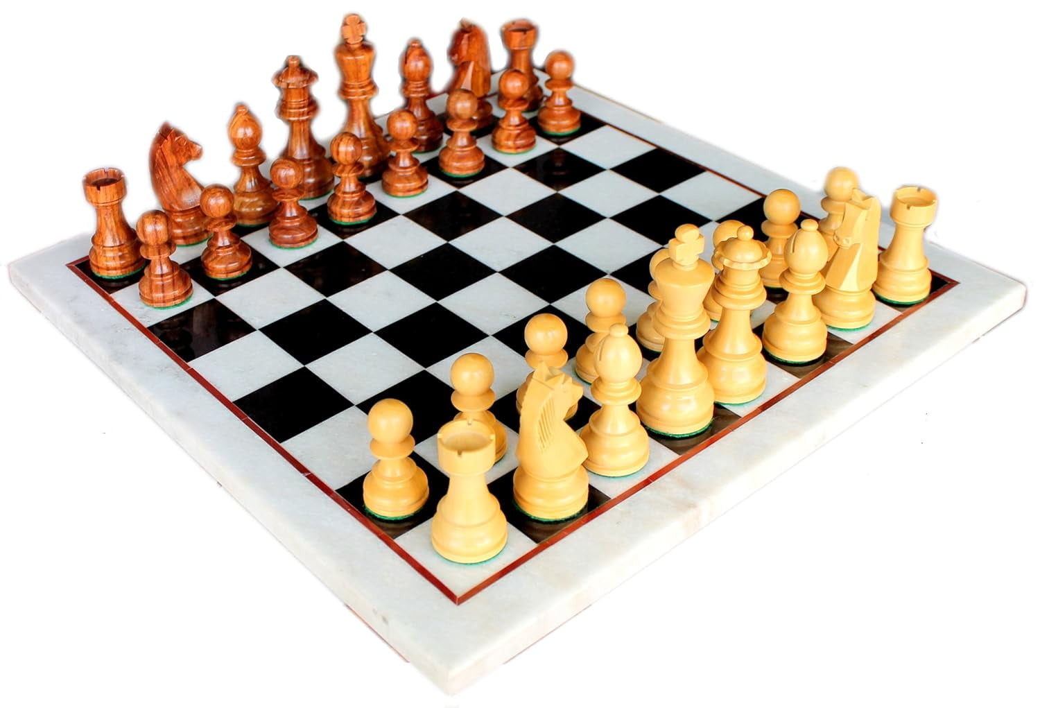 Chess Board 15" X 15" Collectible Marble Chess Game Board Set Wood ...