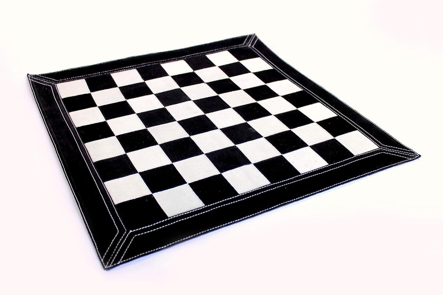 Chess Board 19" X 19" - Genuine Leather Chess Board Black | Roll-Up ...